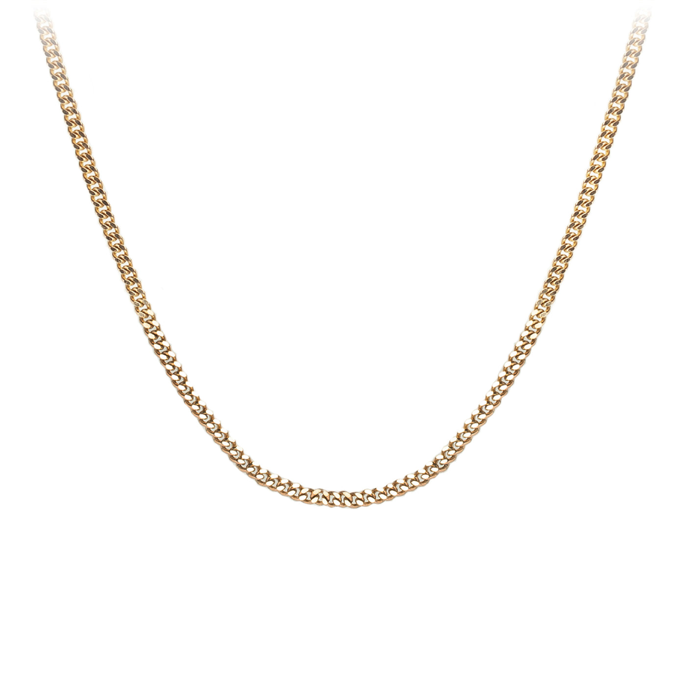 14k Gold Medium Curb Chain | 45 Gauge