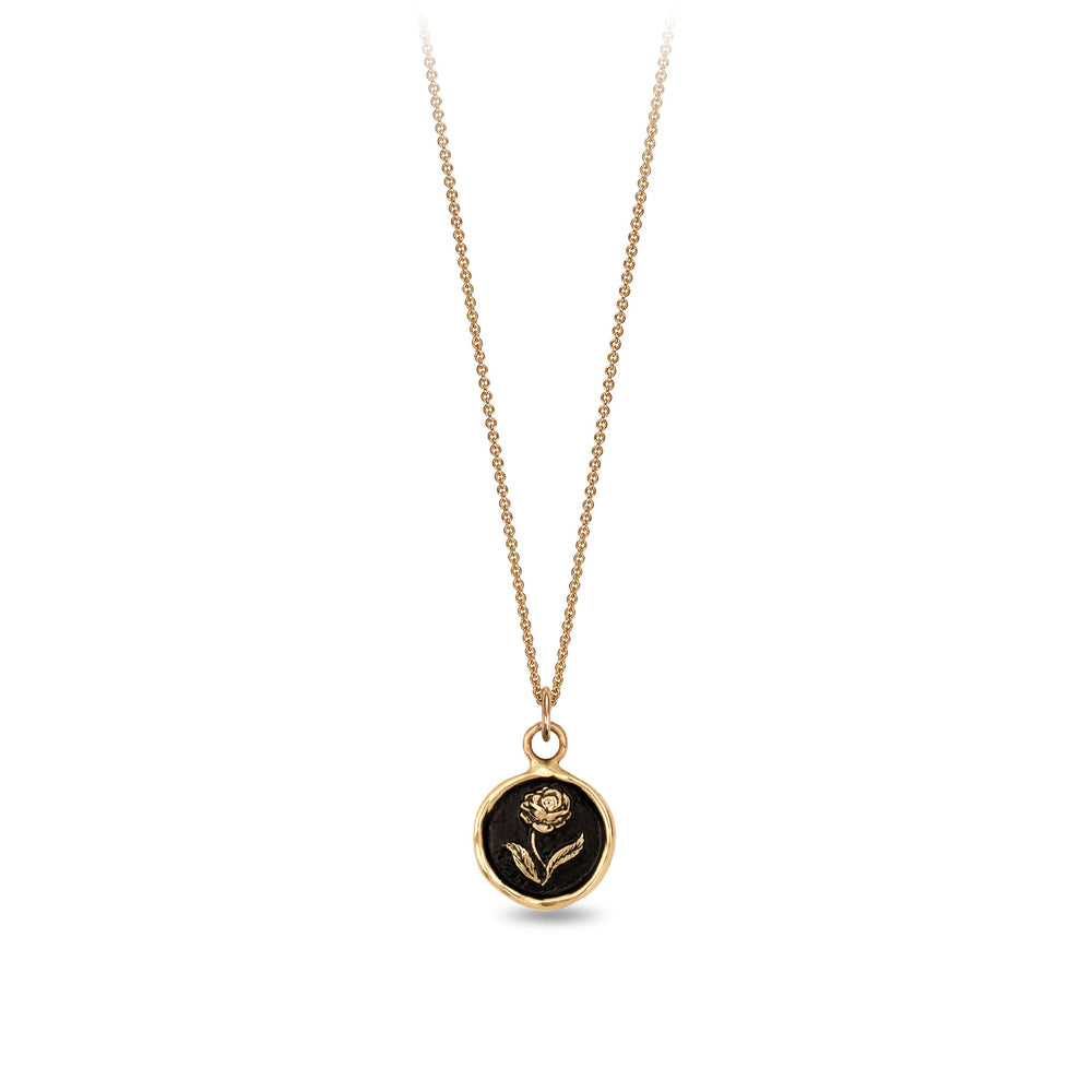 Rose 14K Gold Talisman Necklace