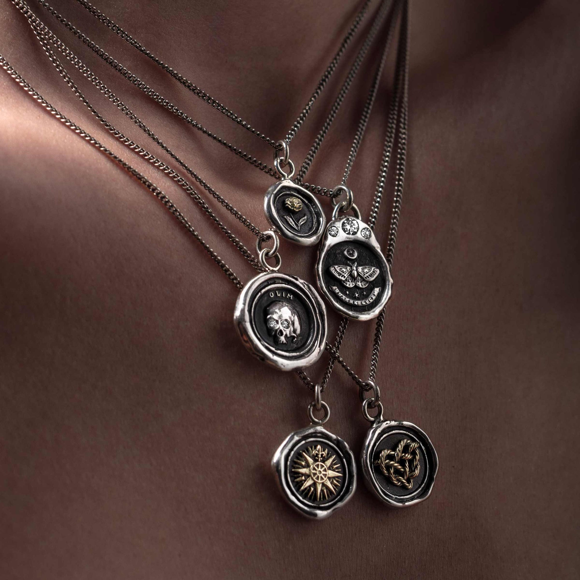 Direction 14K Gold on Silver Talisman