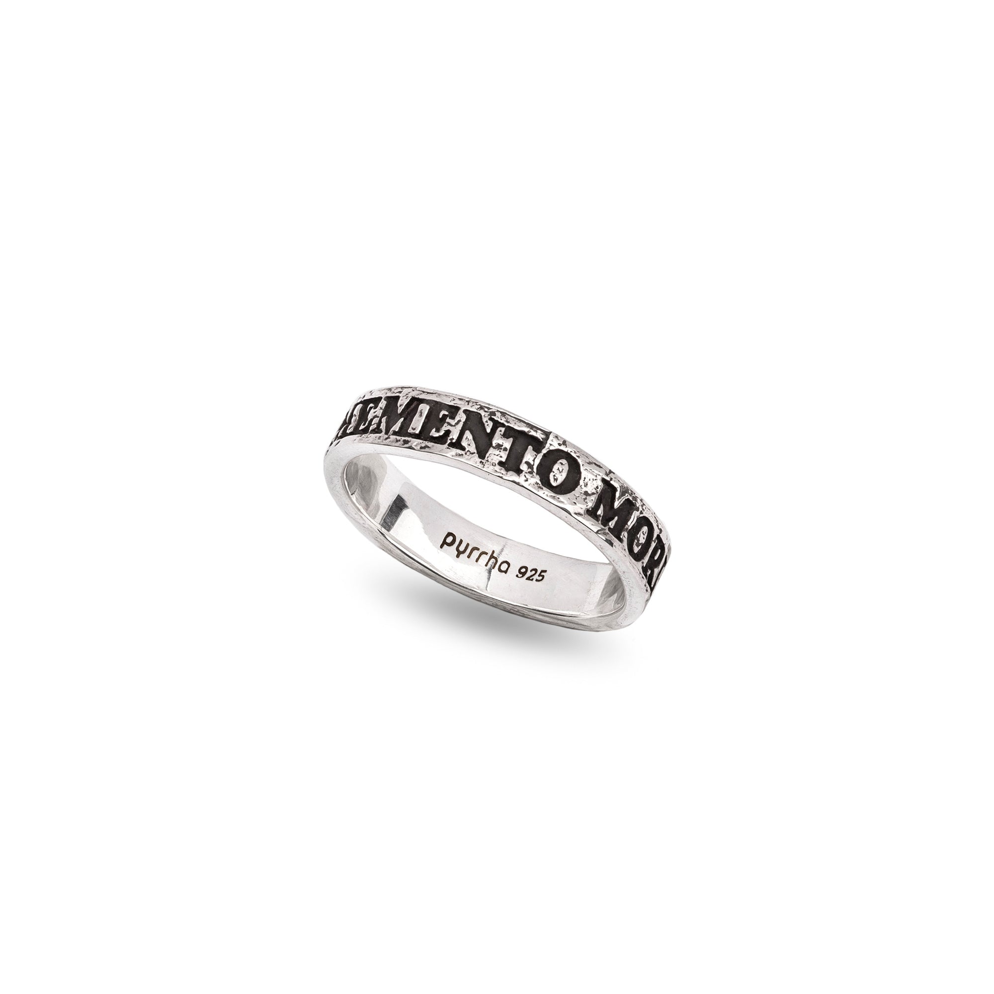 Remember You Will Die Latin Motto Band Ring