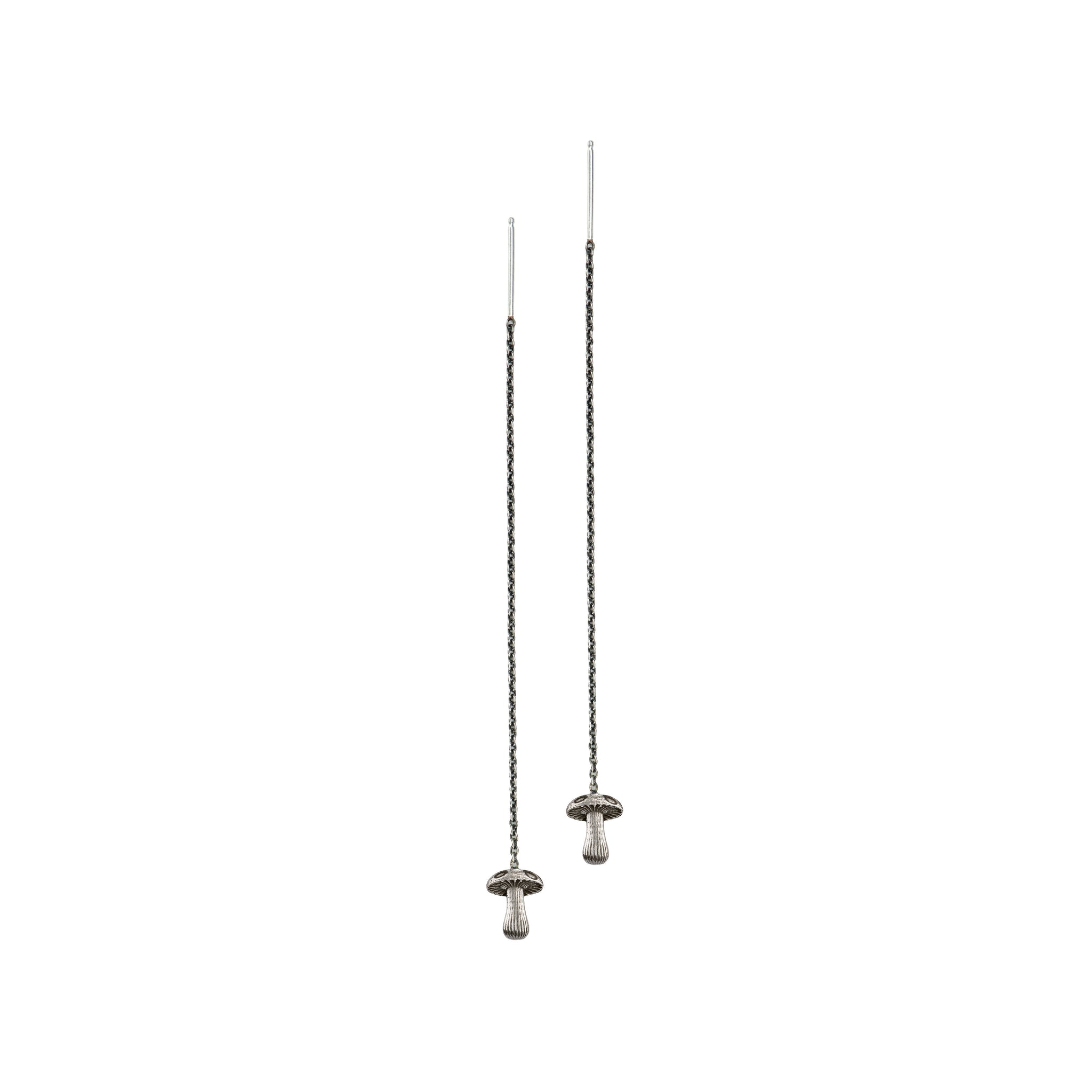 Mushroom Symbol Thread Through Earring